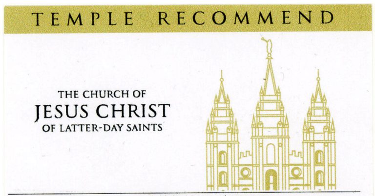A History of the Temple Recommend - Uncorrelated Mormonism